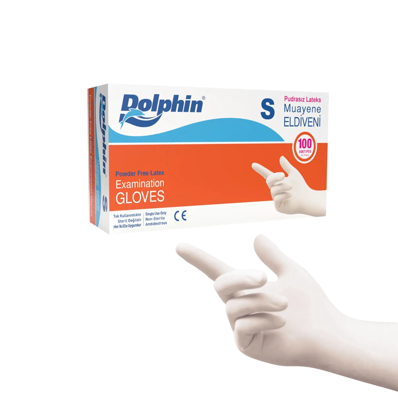 Dolphin Pudrasız Lateks Muayene Eldiveni - EKŞİOĞLU